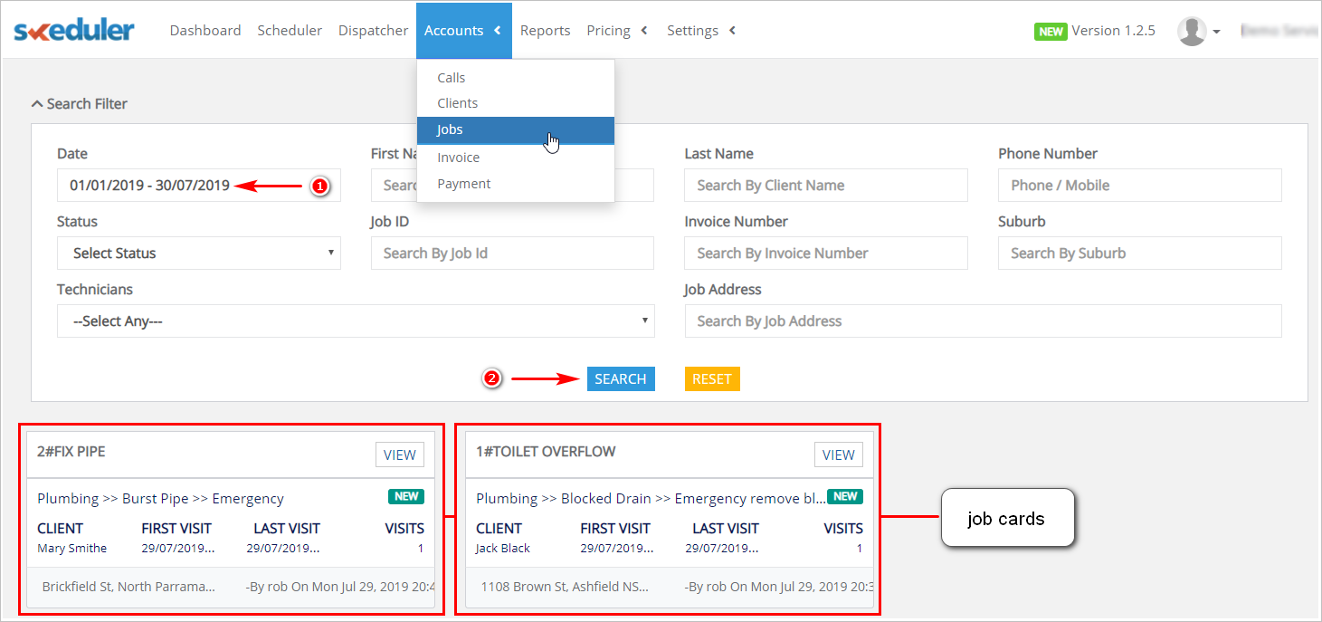 Managing Job Cards – Skeduler Help Centre
